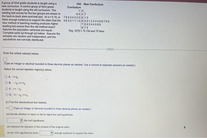 Solved A group of third grode students is taught using a now | Chegg.com