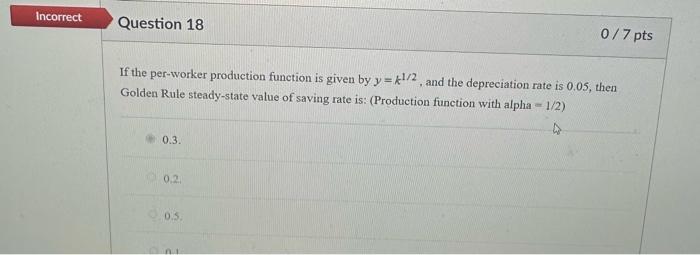 Solved If the per-worker production function is given by | Chegg.com