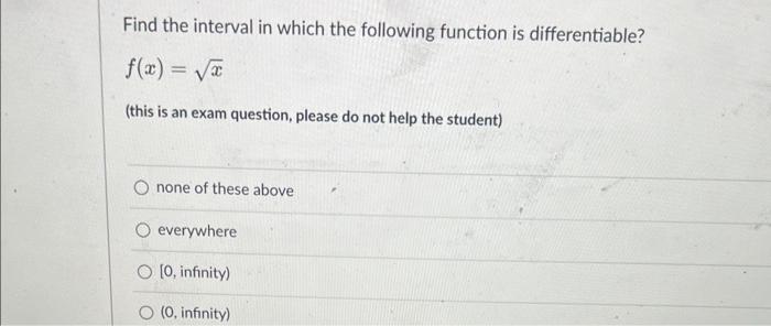 Solved Find the interval in which the following function is | Chegg.com