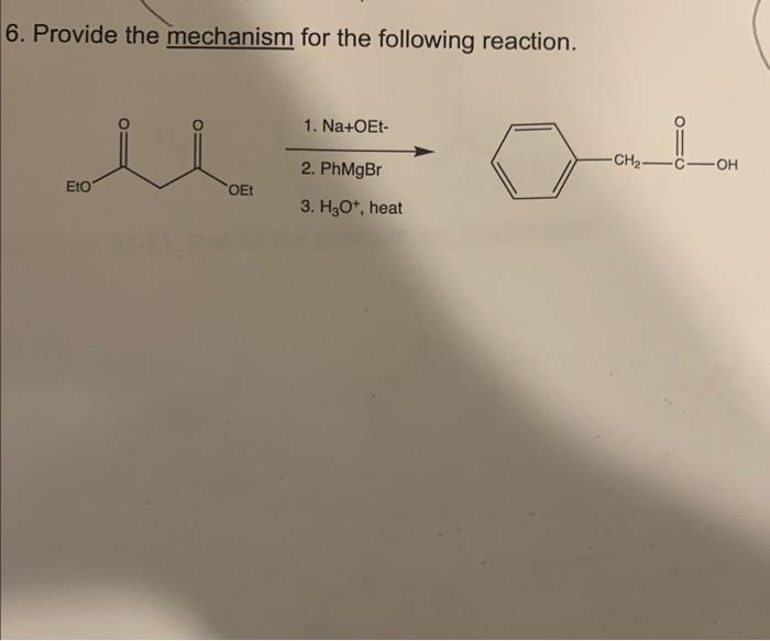 Solved 3. Provide the mechanism for the following reaction. | Chegg.com