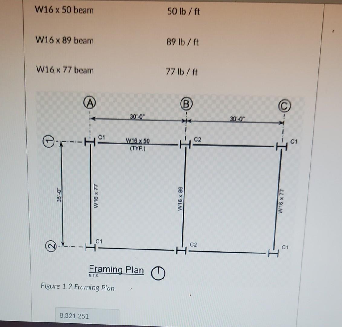 Solved [BL 3.1] BEAMS - Refer to the Framing Plan (below). | Chegg.com