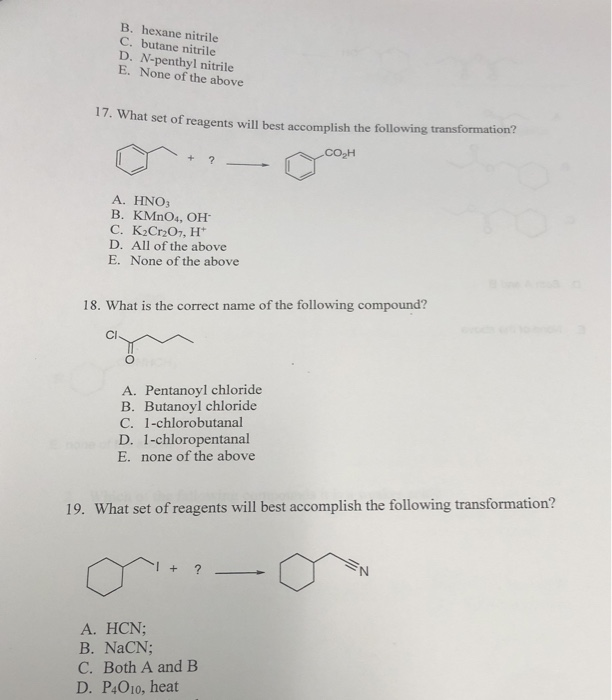 Solved 16. What is the correct name of the following | Chegg.com