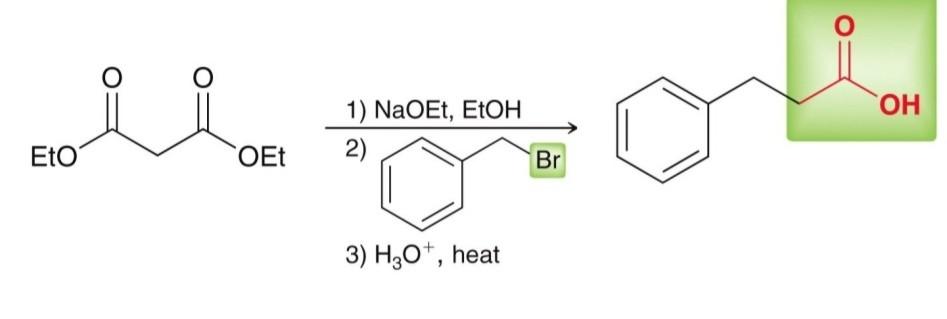 Solved 이 이 ОН LER 0 1) NaOEt, EtOH 2) Eto OEt Br 3) H20+, | Chegg.com
