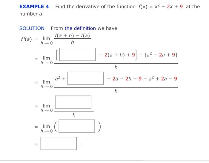 Solved EXAMPLE 4 Find the derivative of the function | Chegg.com