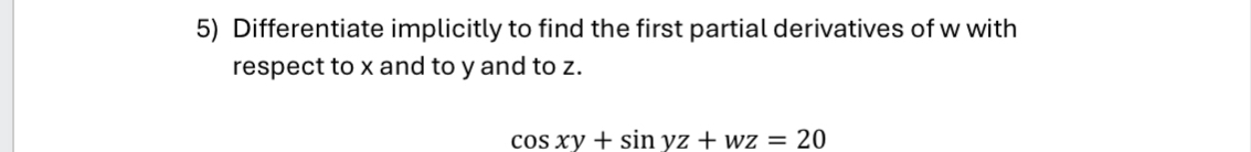 Solved Differentiate implicitly to find the first partial | Chegg.com