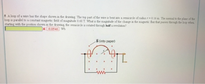 Solved 5. A loop of a wire has the shape shown in the | Chegg.com