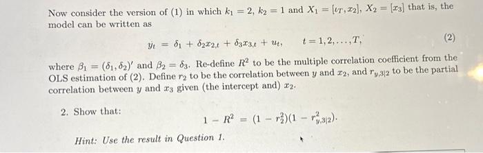 Solved 1. Show that the residual vector can be written as: e | Chegg.com
