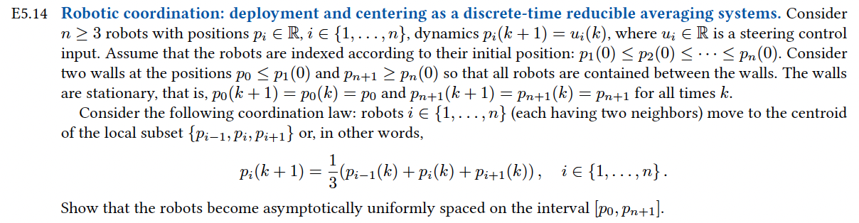 Solved E5.14 ﻿Robotic coordination: deployment and centering | Chegg.com
