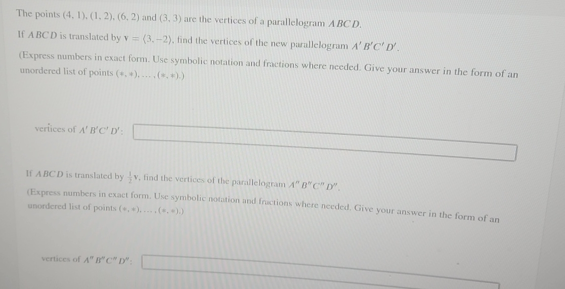 Solved The points (4,1),(1,2),(6,2) ﻿and (3,3) ﻿are the | Chegg.com