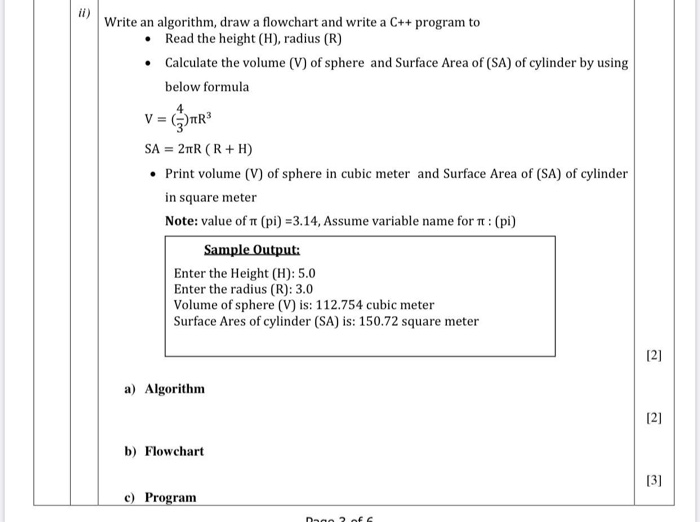 OS 6) Write an algorithm, draw the flowchart and | Chegg.com
