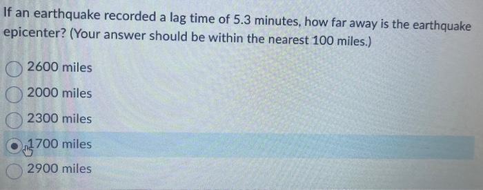 Solved Calculate the lag time required for an earthquake | Chegg.com