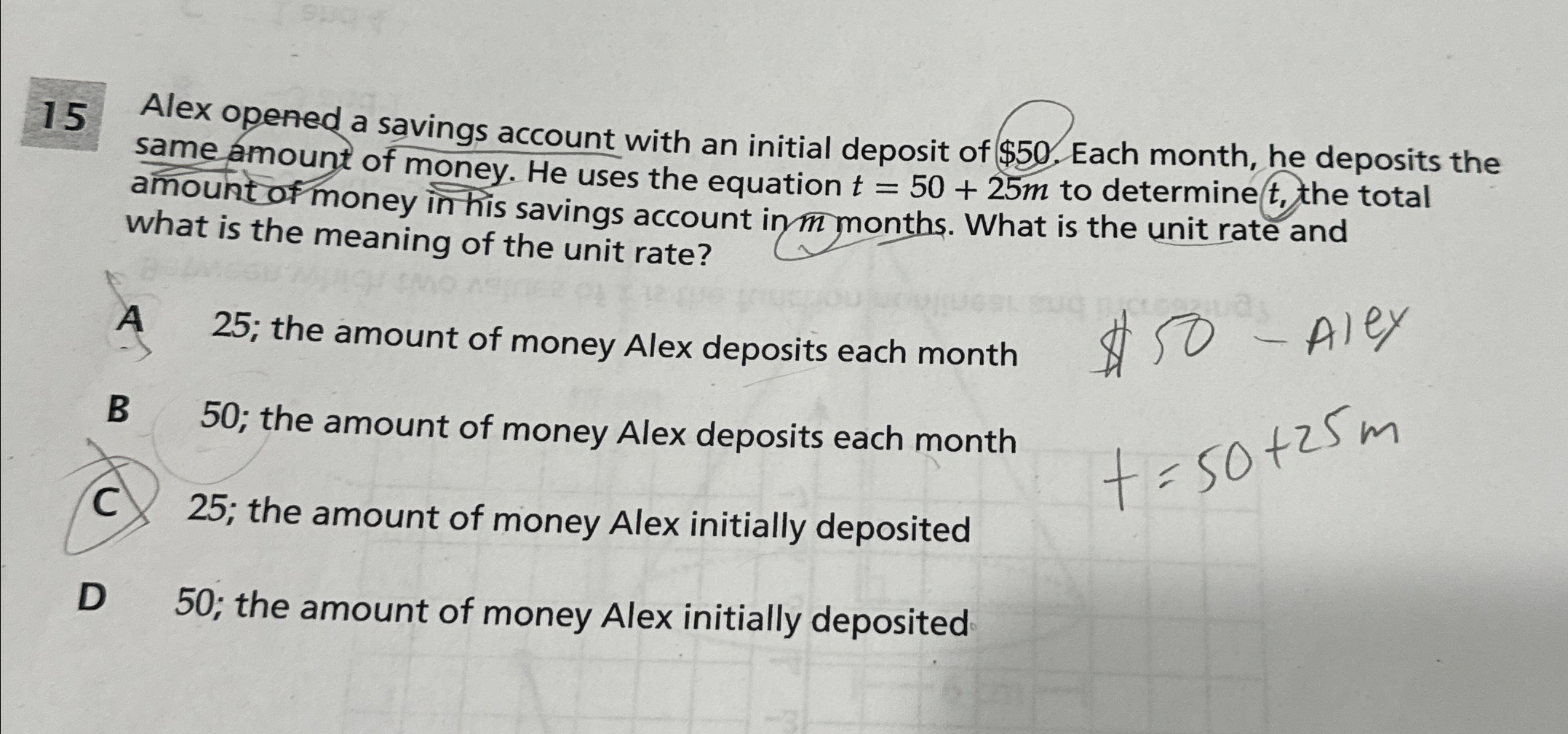 Solved 15 ﻿Alex opened a savings account with an initial | Chegg.com