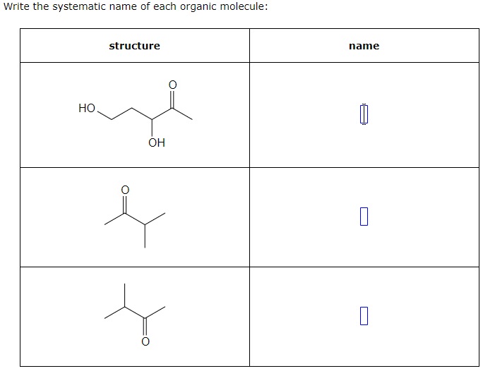 Solved Write the systematic name of each organic molecule: | Chegg.com