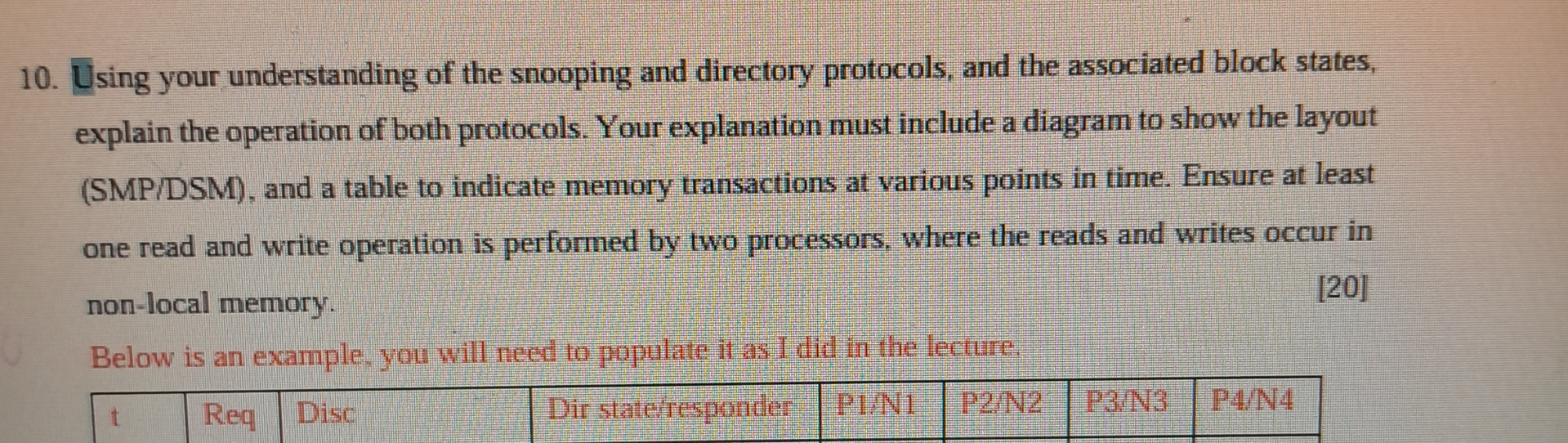 Solved Using your understanding of the snooping and | Chegg.com