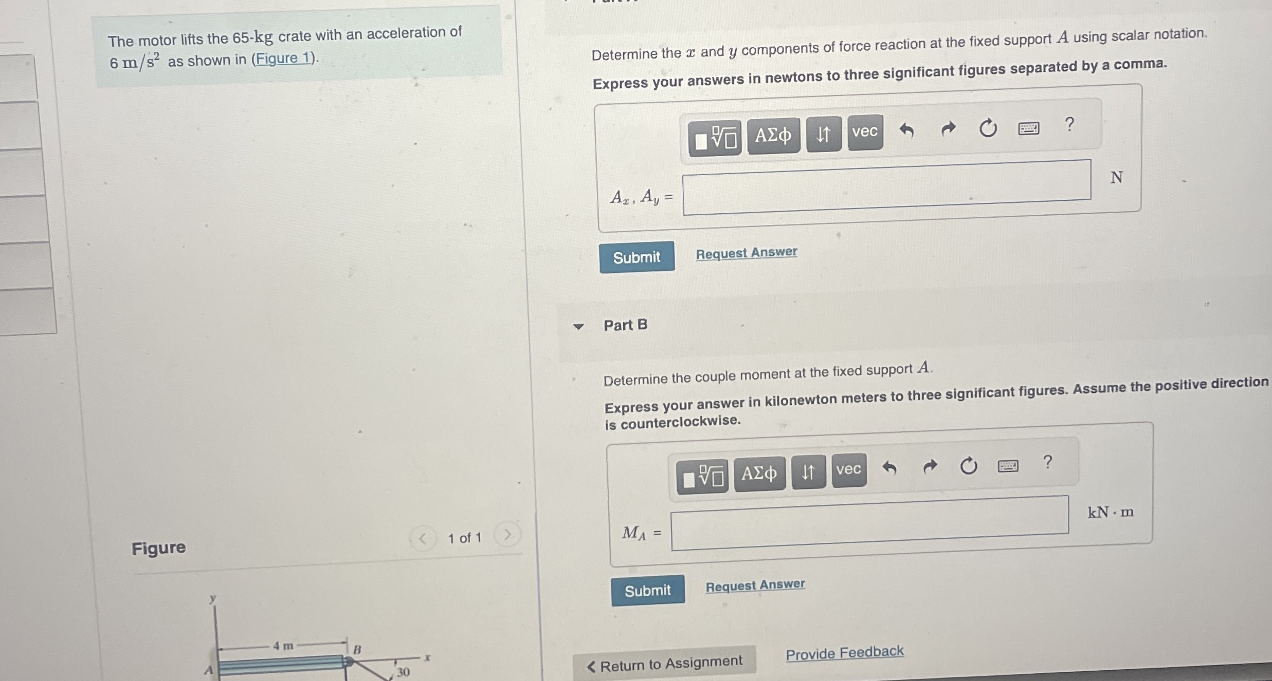 Solved The motor lifts the 65-kg ﻿crate with an acceleration | Chegg.com