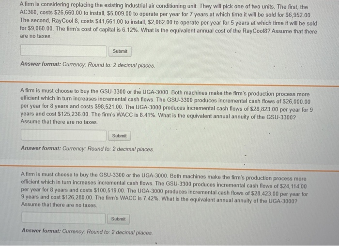 Solved A firm is considering replacing the existing | Chegg.com