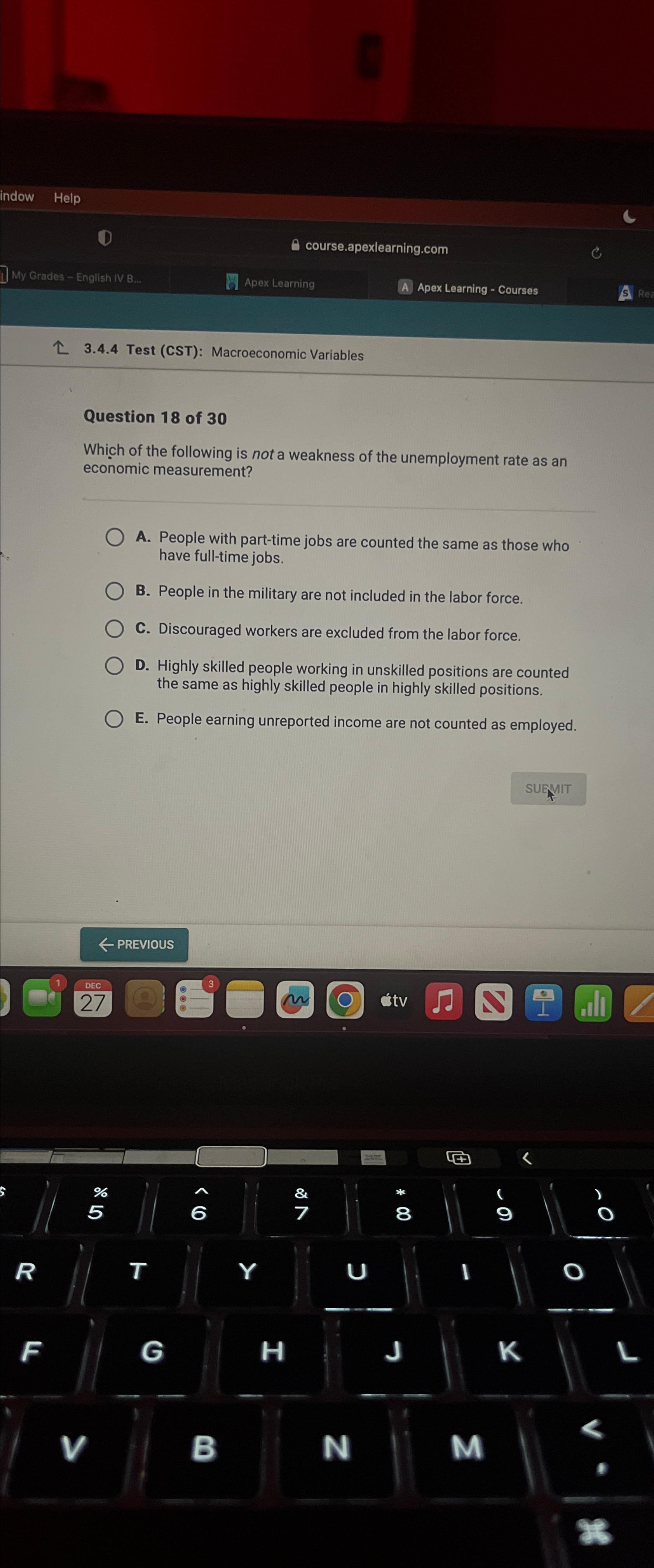 Solved (1)course.apexlearning.comMy Grades - ﻿English IV | Chegg.com