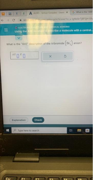 Solved What is the "AXE" description of the tribromide | Chegg.com
