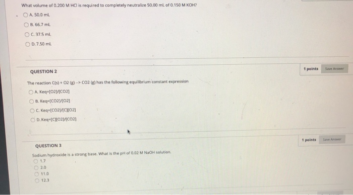 Solved What volume of 0.200 M HCl is required to completely | Chegg.com