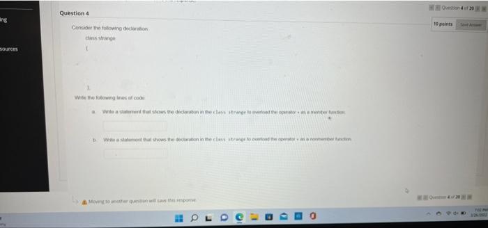 Solved Question 3 Consider The Following Class Class Complex 9623