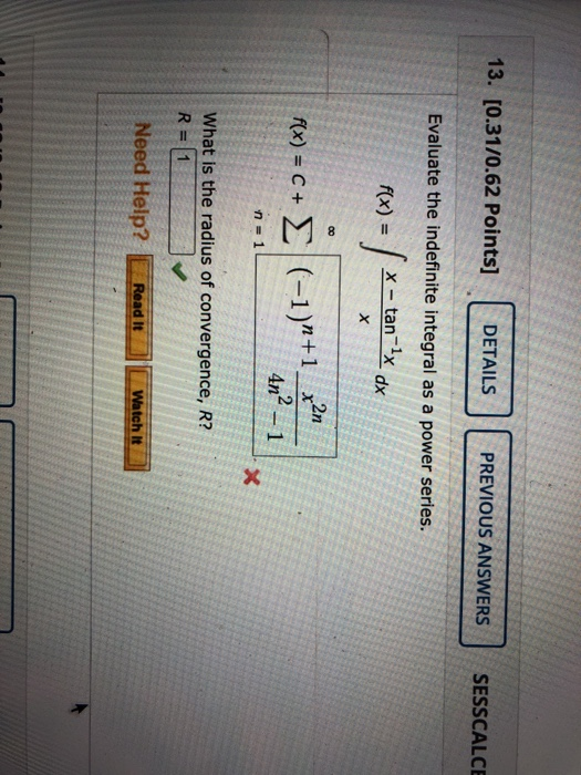 Solved Representation of Functions as Power Series Part 1 of | Chegg.com