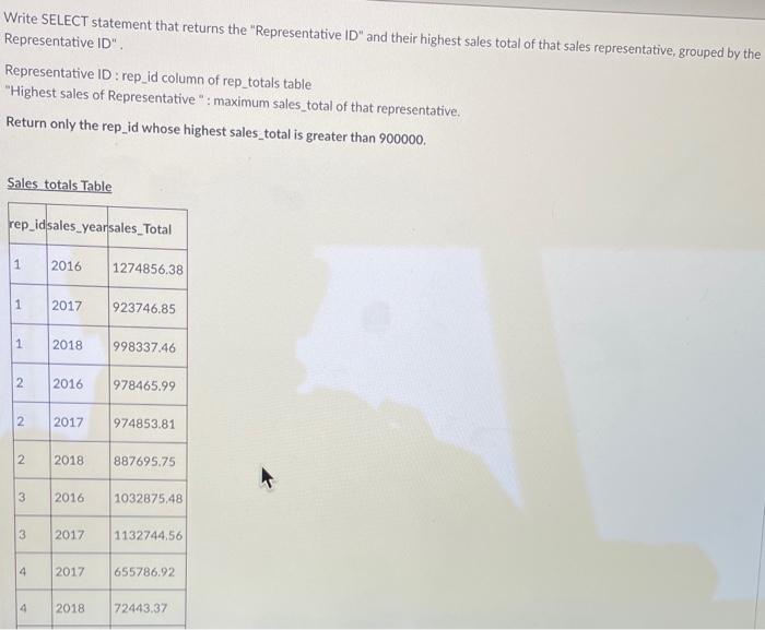 Solved Write SELECT statement that returns the | Chegg.com