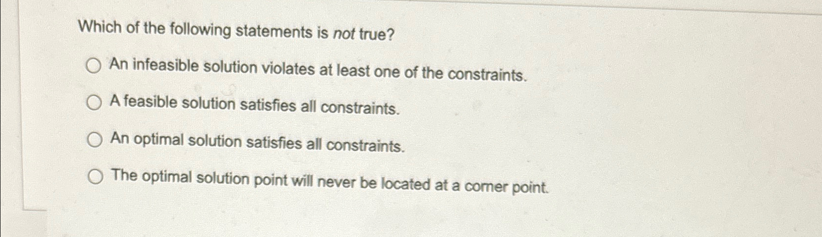 Solved Which of the following statements is not true?An | Chegg.com