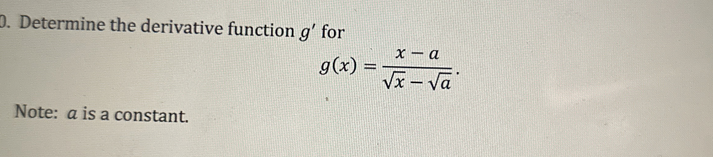 Solved limx→-∞3Determine the derivative function g' | Chegg.com