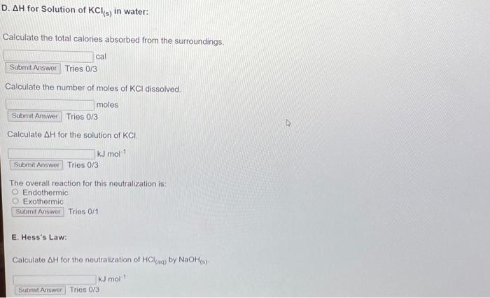 Solved A. AHsolution of NaOH(s)- Phase Change: Mass of NaOH: | Chegg.com