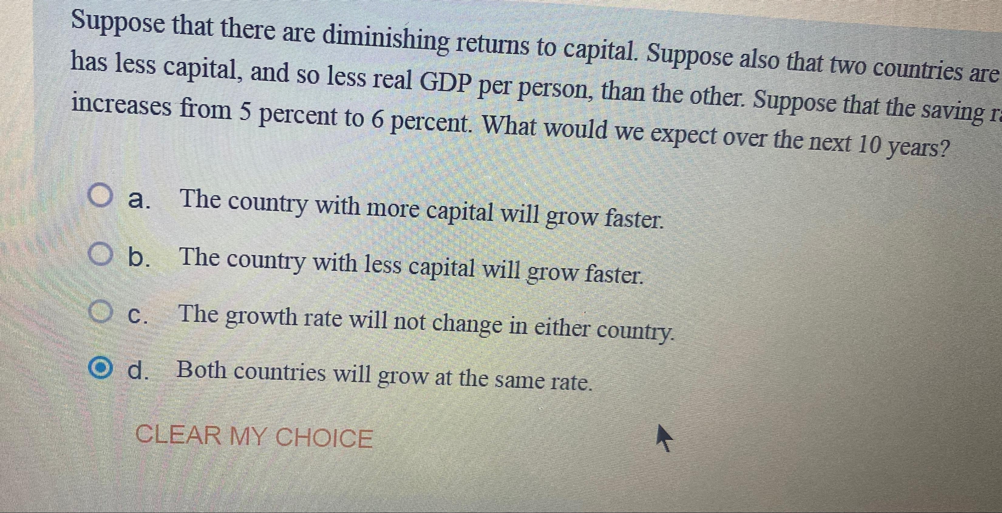 Solved Suppose that there are diminishing returns to | Chegg.com