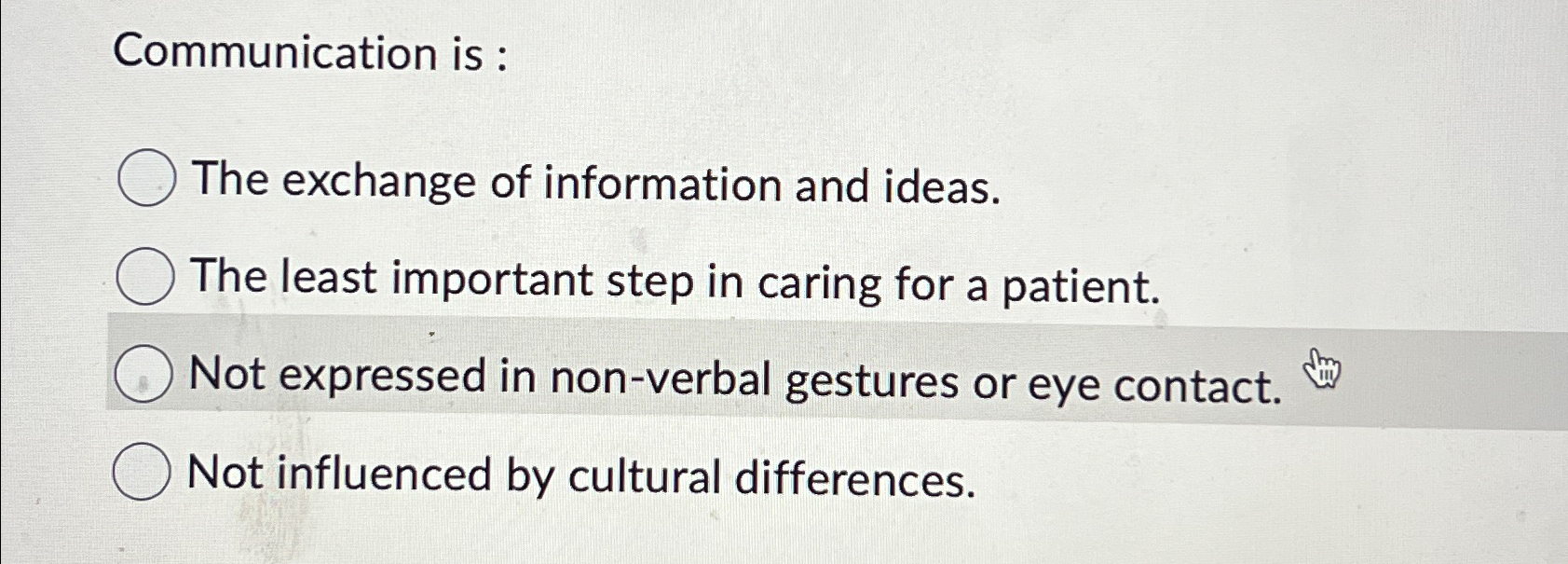 Solved Communication is :The exchange of information and | Chegg.com