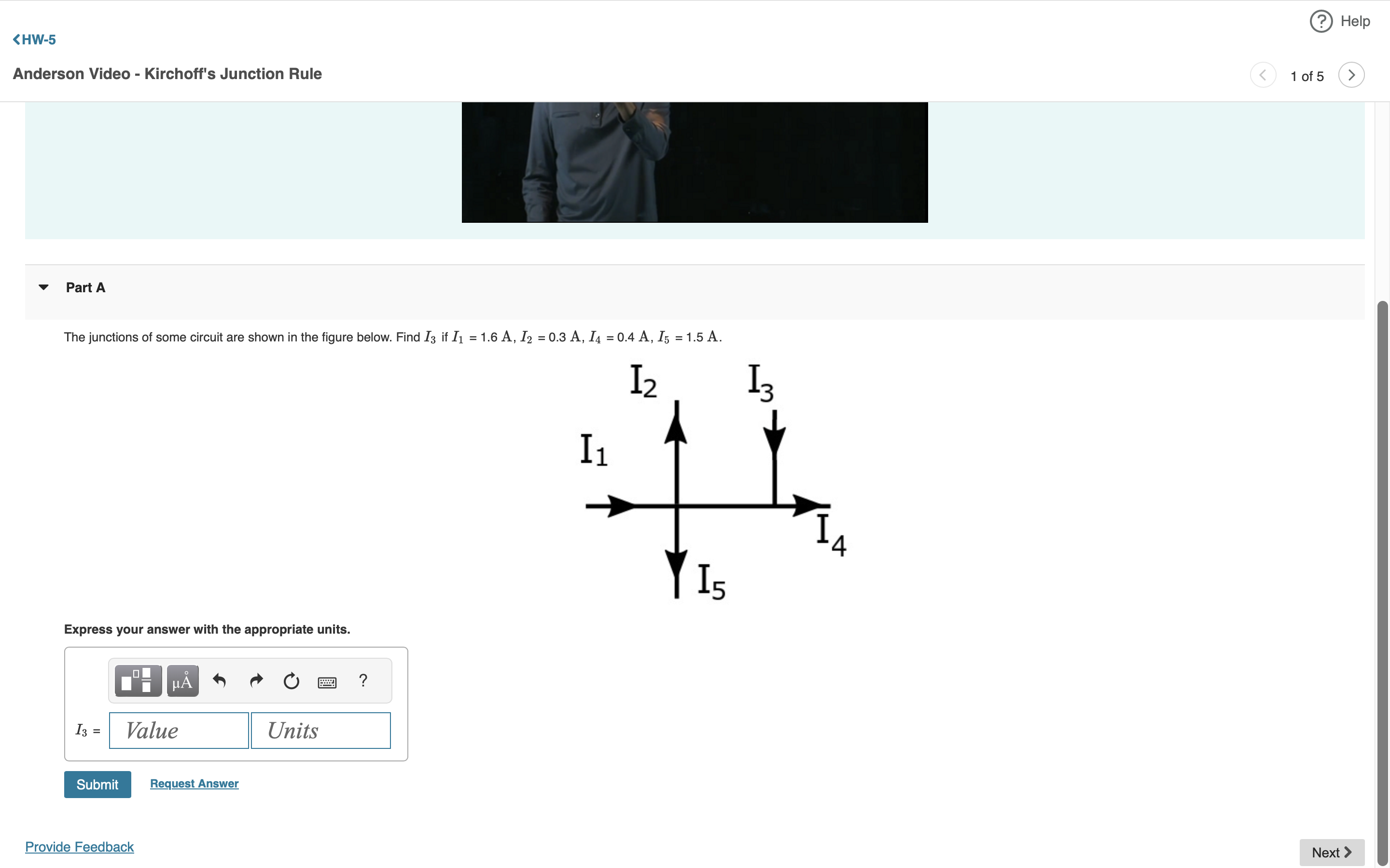 Solved Part AThe junctions of some circuit are shown in the | Chegg.com