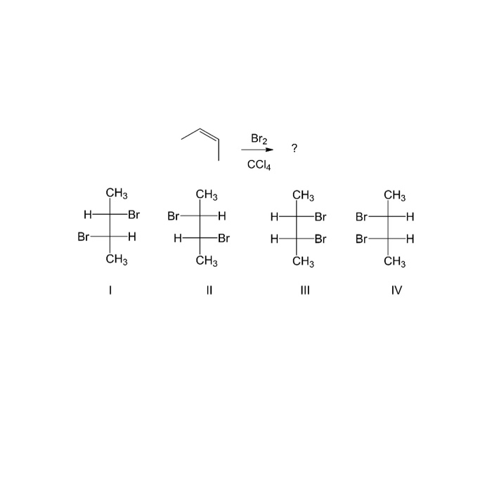 Solved Br2 ? CCl4 CH3 CH3 CH3 CH3 -H H -Br Br H Br Br -H Br | Chegg.com