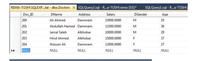 Solved REMA-TOSH\SQLEX...bo.Appointments SQLQuery2.sql - | Chegg.com
