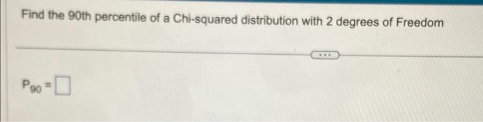 Solved Find the 90th percentile of a Chi-squared | Chegg.com