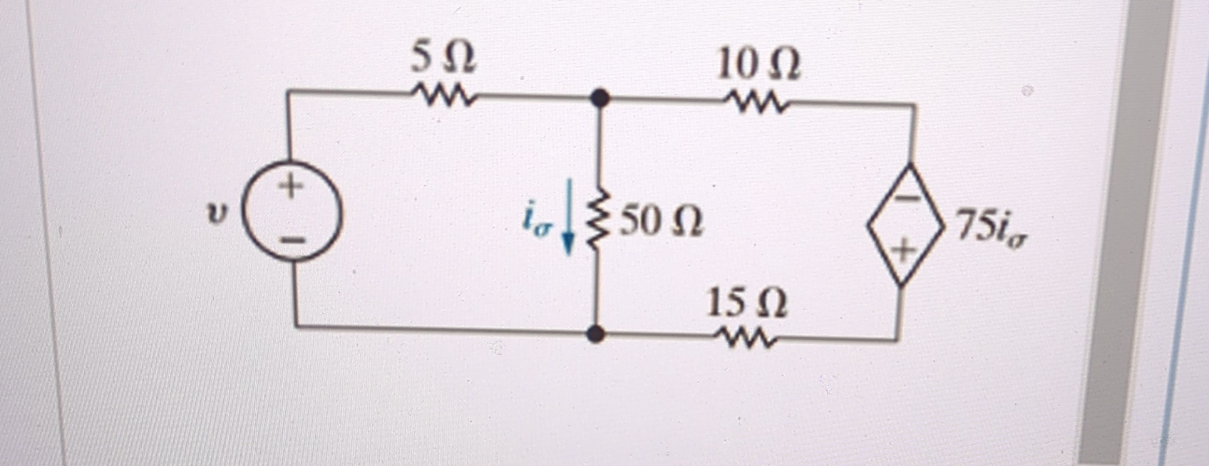 Solved v=80V, ﻿calculate power delivered by the dependent | Chegg.com