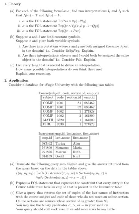the course is introduction to logic(discrete math). | Chegg.com