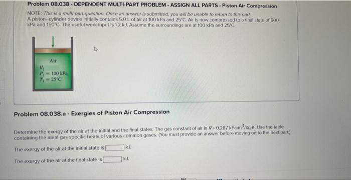 Solved Problem 08.038 - DEPENDENT MULTI-PART PROBLEM - | Chegg.com