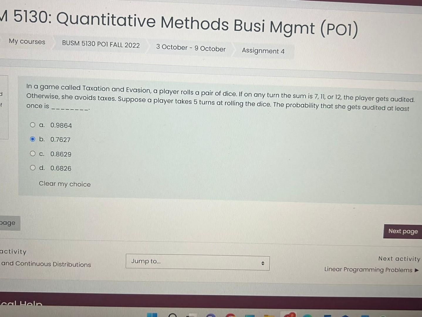 Solved 1 5130: Quantitative Methods Busi Mgmt (PO1) 3 | Chegg.com