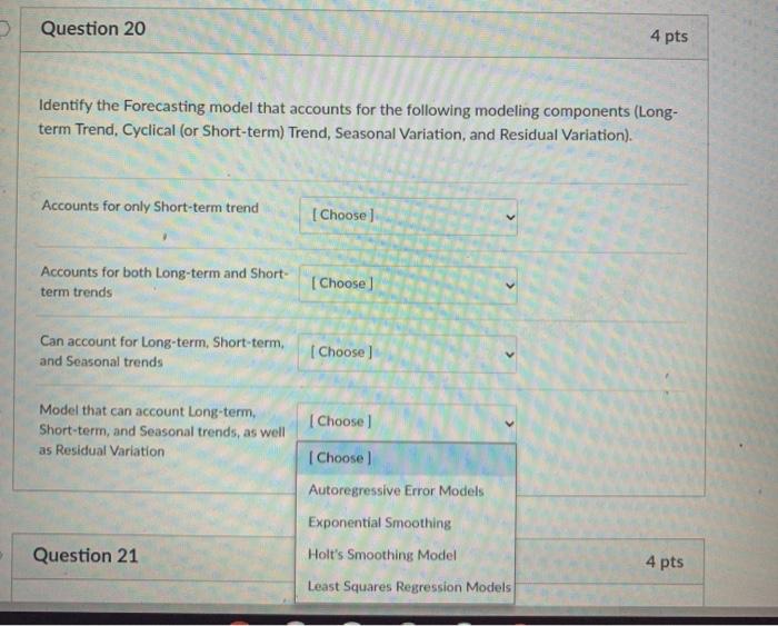 Solved Question 19 4 pts In a multiple regression residual | Chegg.com