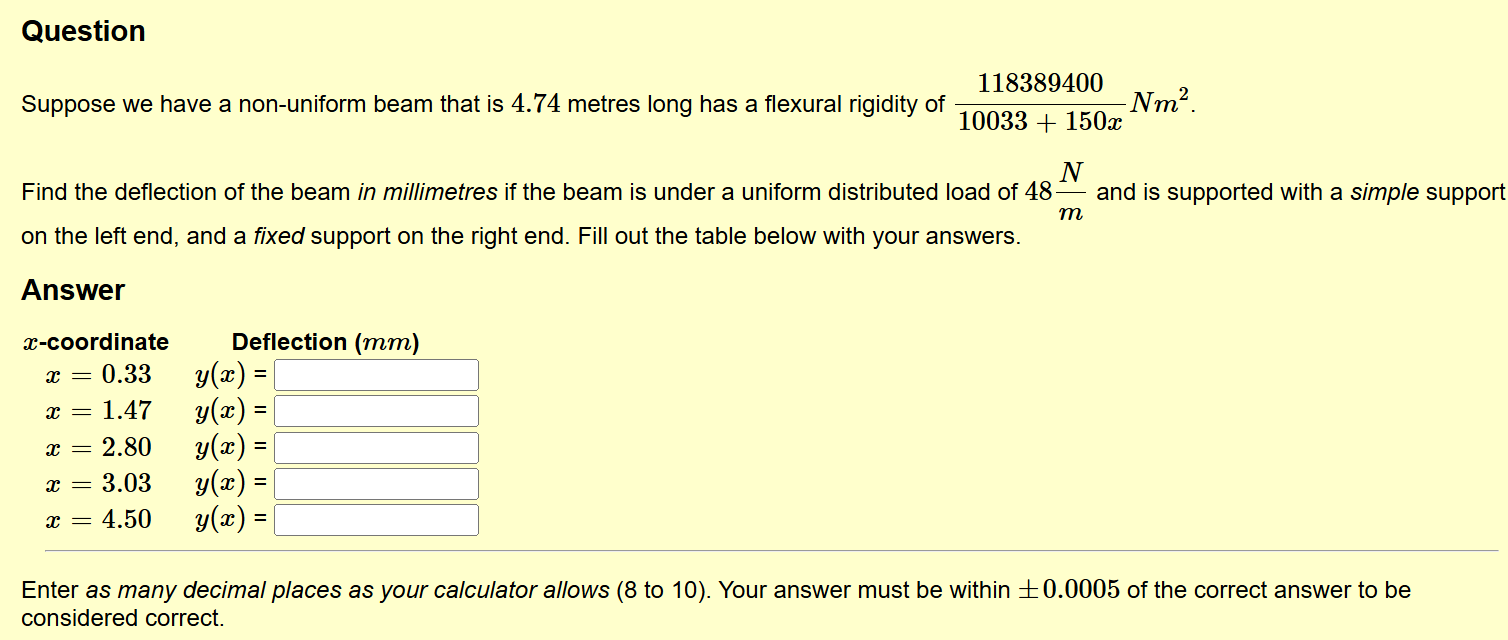 Solved Enter as many decimal places as your calculator | Chegg.com