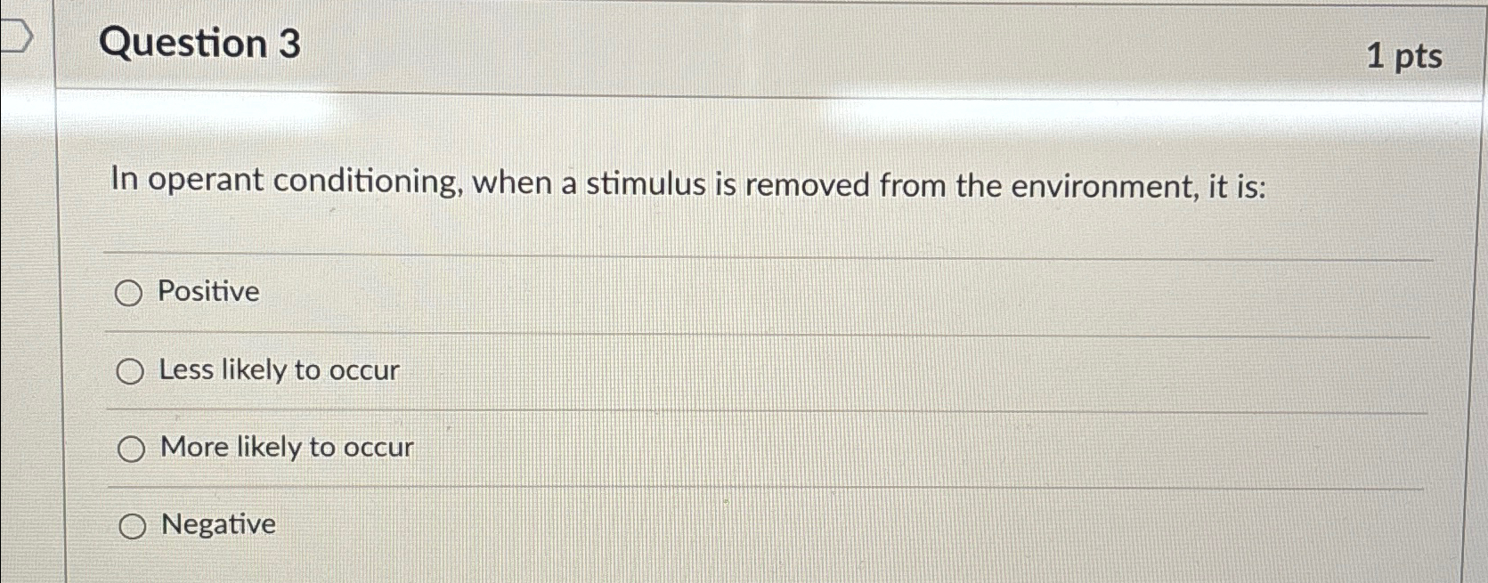 Solved Question 31 ﻿ptsIn operant conditioning, when a | Chegg.com