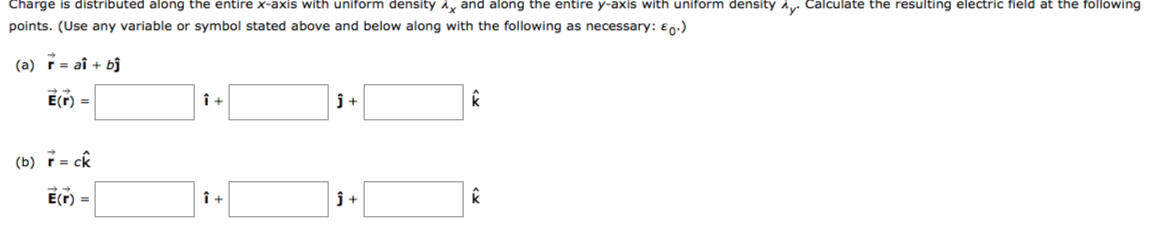 Solved Charge is distributed along the entire x-axis with | Chegg.com