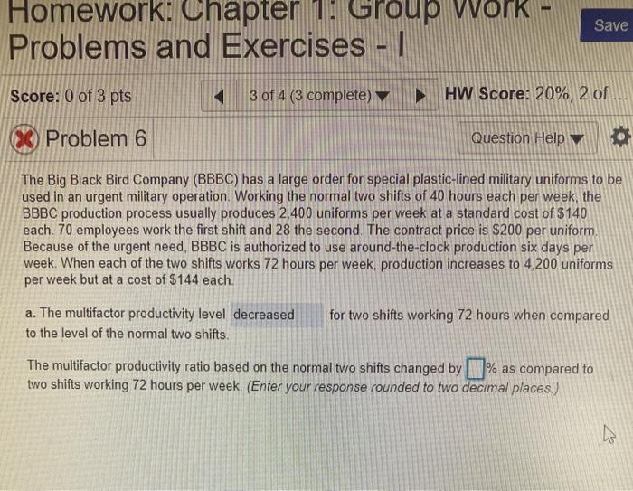 Solved Homework: Chapter 1. Group Work Problems and | Chegg.com