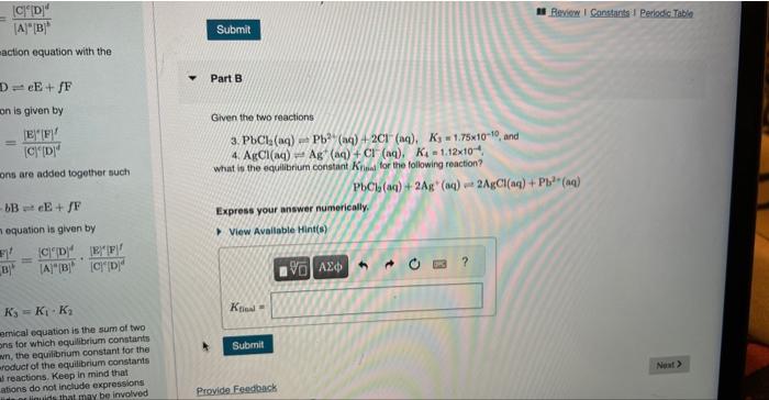 Solved ± Adding Equilibrium Reactions Learning Goal: To | Chegg.com