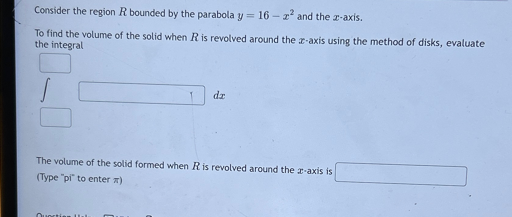 Solved Consider the region R ﻿bounded by the parabola | Chegg.com