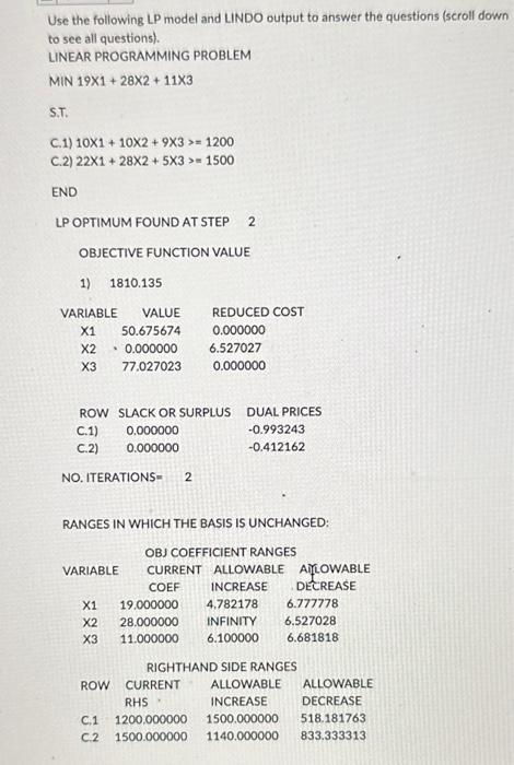 Solved RANGES IN WHICH THE BASIS IS UNCHANGED:a. Give the | Chegg.com