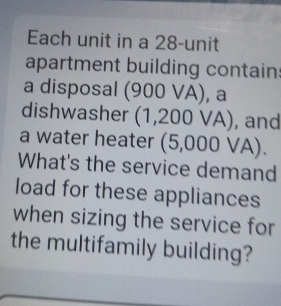 Solved Each unit in a 28-unit apartment building contain a | Chegg.com