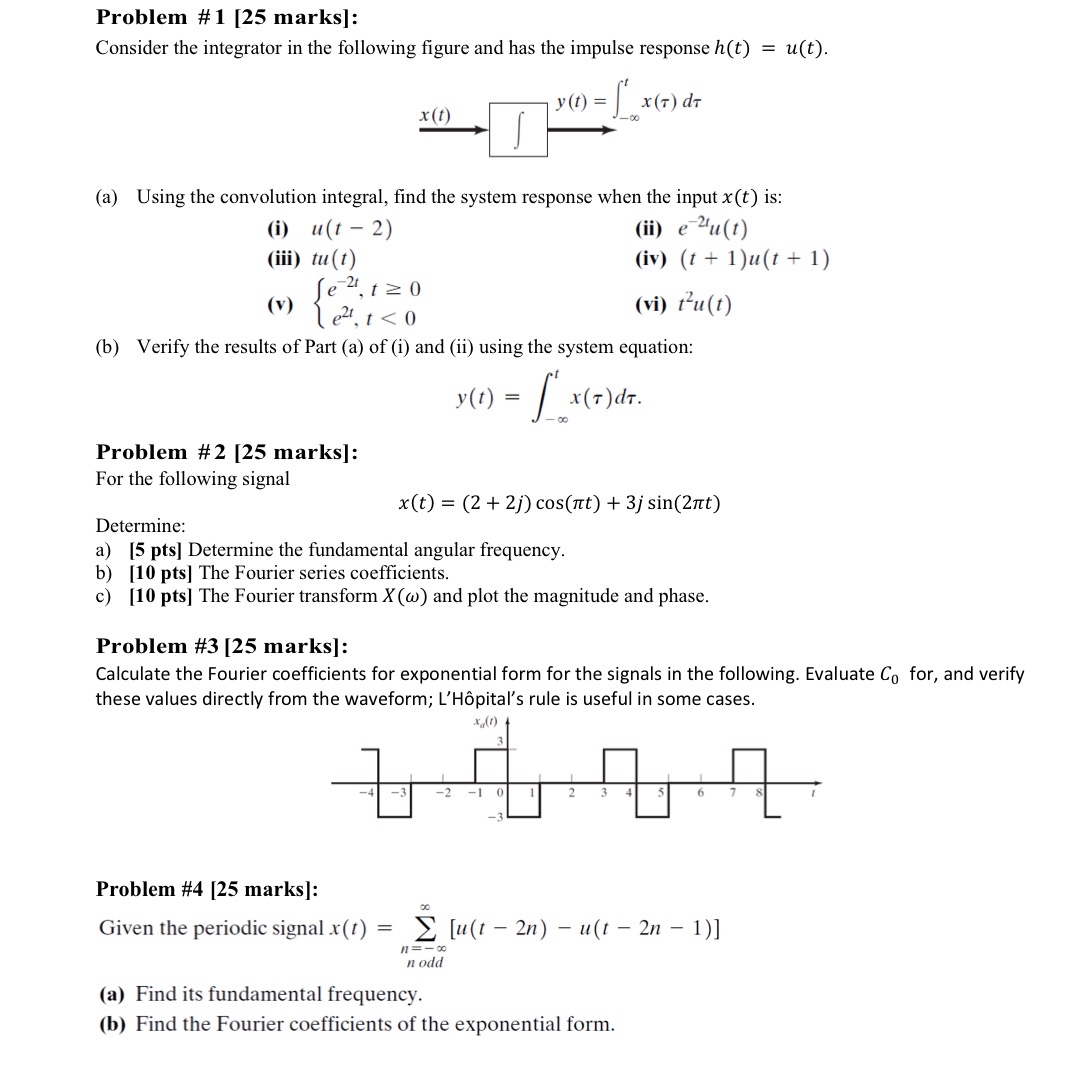 Solved Problem # 1 [25 ﻿marks]:Consider the integrator in | Chegg.com