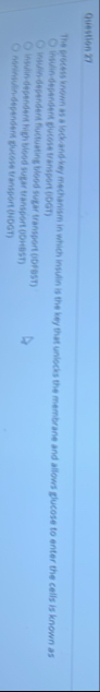Solved Question 27He grow woun as a lokand key mechanism in | Chegg.com